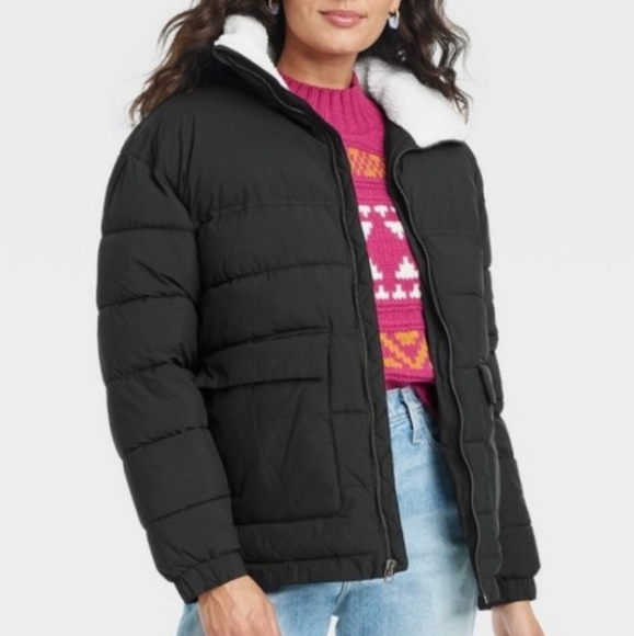 Universal Thread | Jackets & Coats | Nwt University Thread Black Sherpa ...